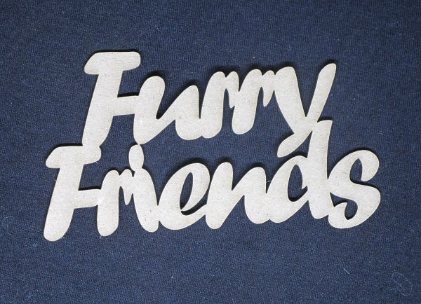 Chipboard Word Furry Friends