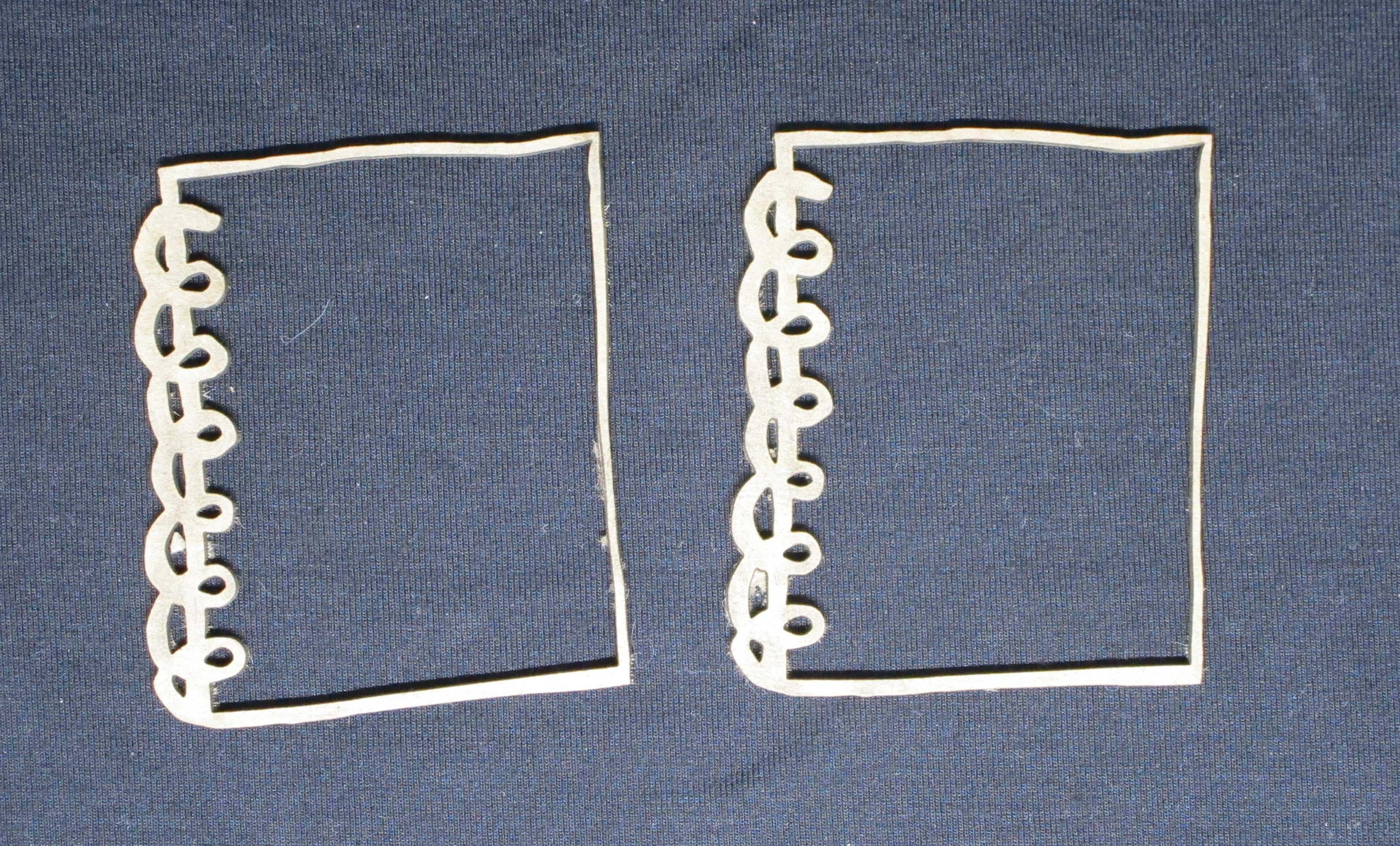 Chipboard Notebook Paper Frame Small