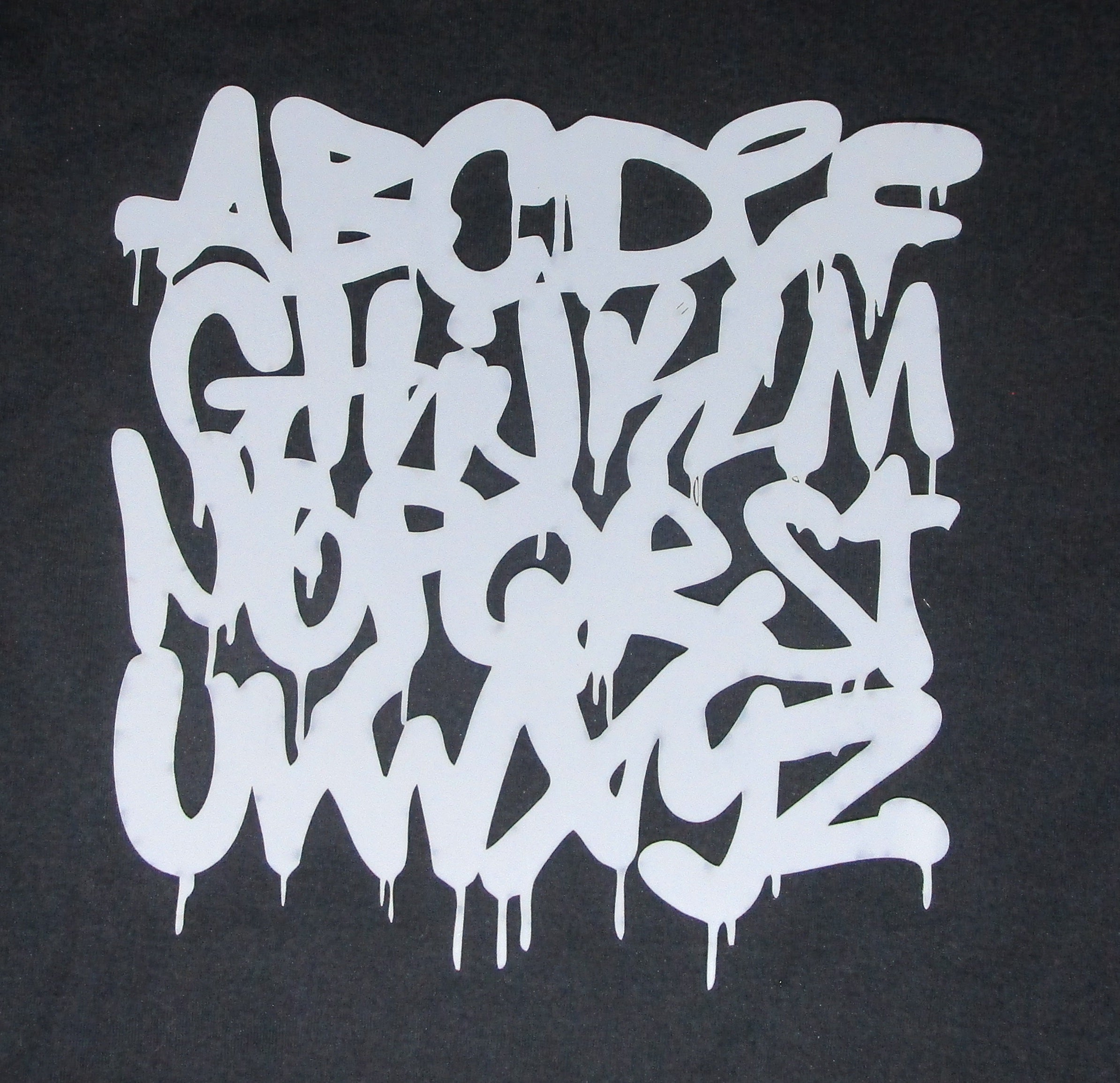 Stencil 8 x 8 Graffiti alphabet Medium