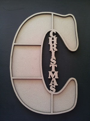 Chipboard Printer Tray Large Christmas