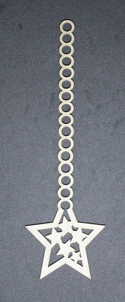 Chipboard Star Drop with Stars