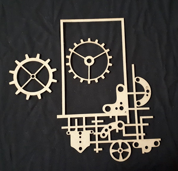 Chipboard Frame Cog Parts Frame and Cogs