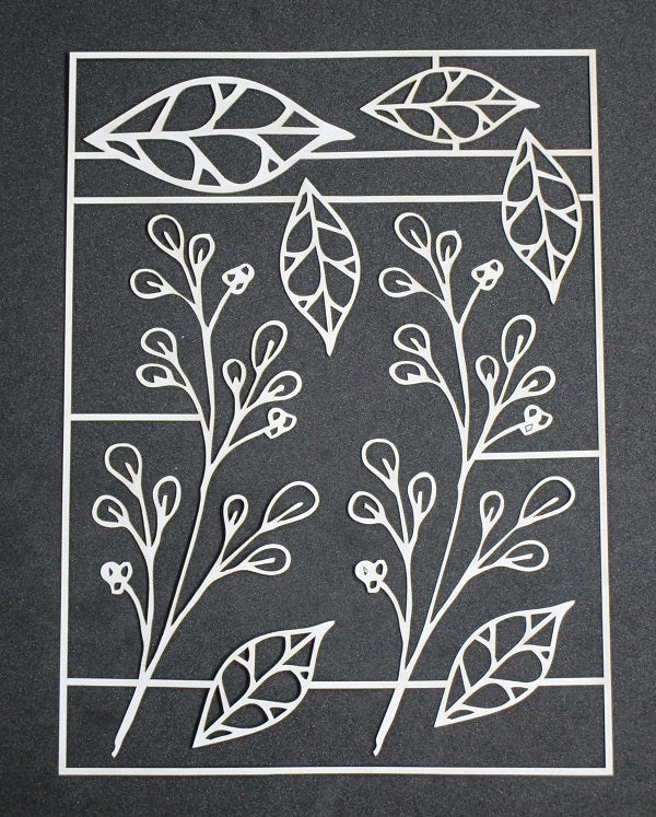 Flowers & Vines White Large Loopy Sprigs