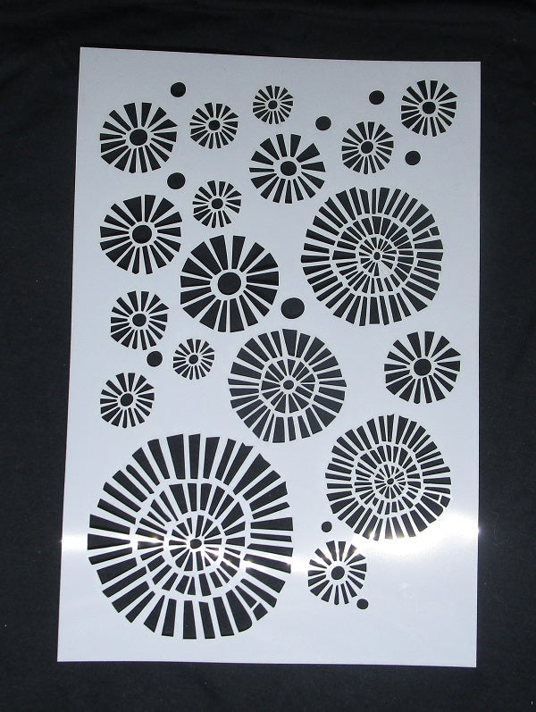 Stencil A4 Hand Drawn Circles