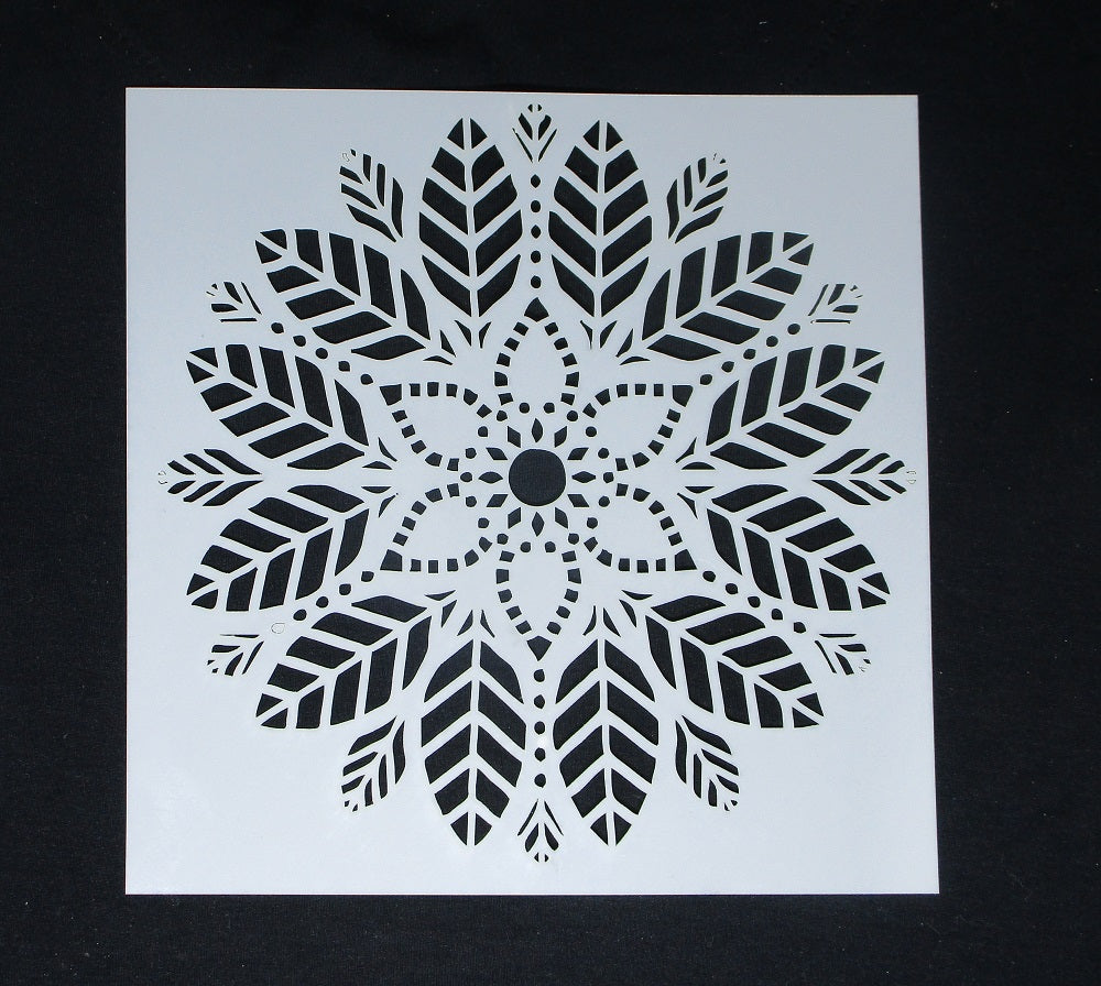 Stencil 8 x 8 Leaf Mandela