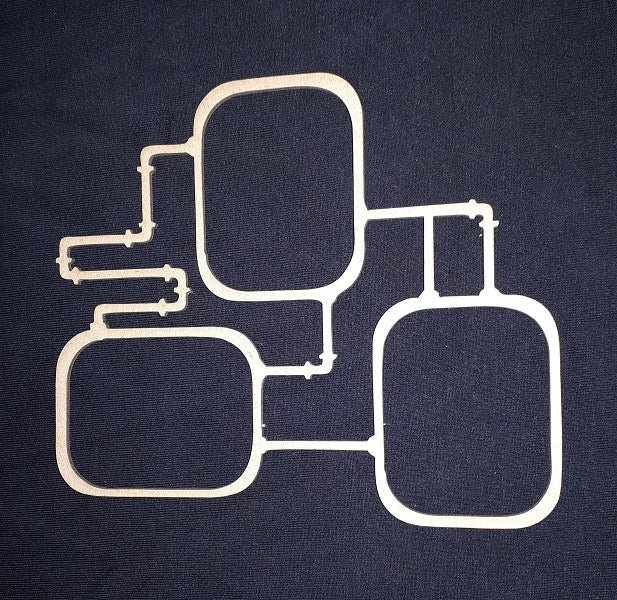 Chipboard Embellishments Pipe Frames Small